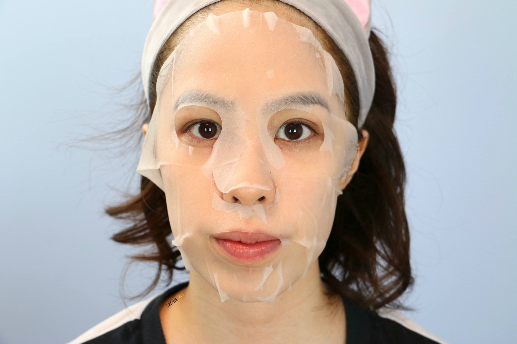 B.liv Sheer off crease sheet mask Review + Demo - Christinahello