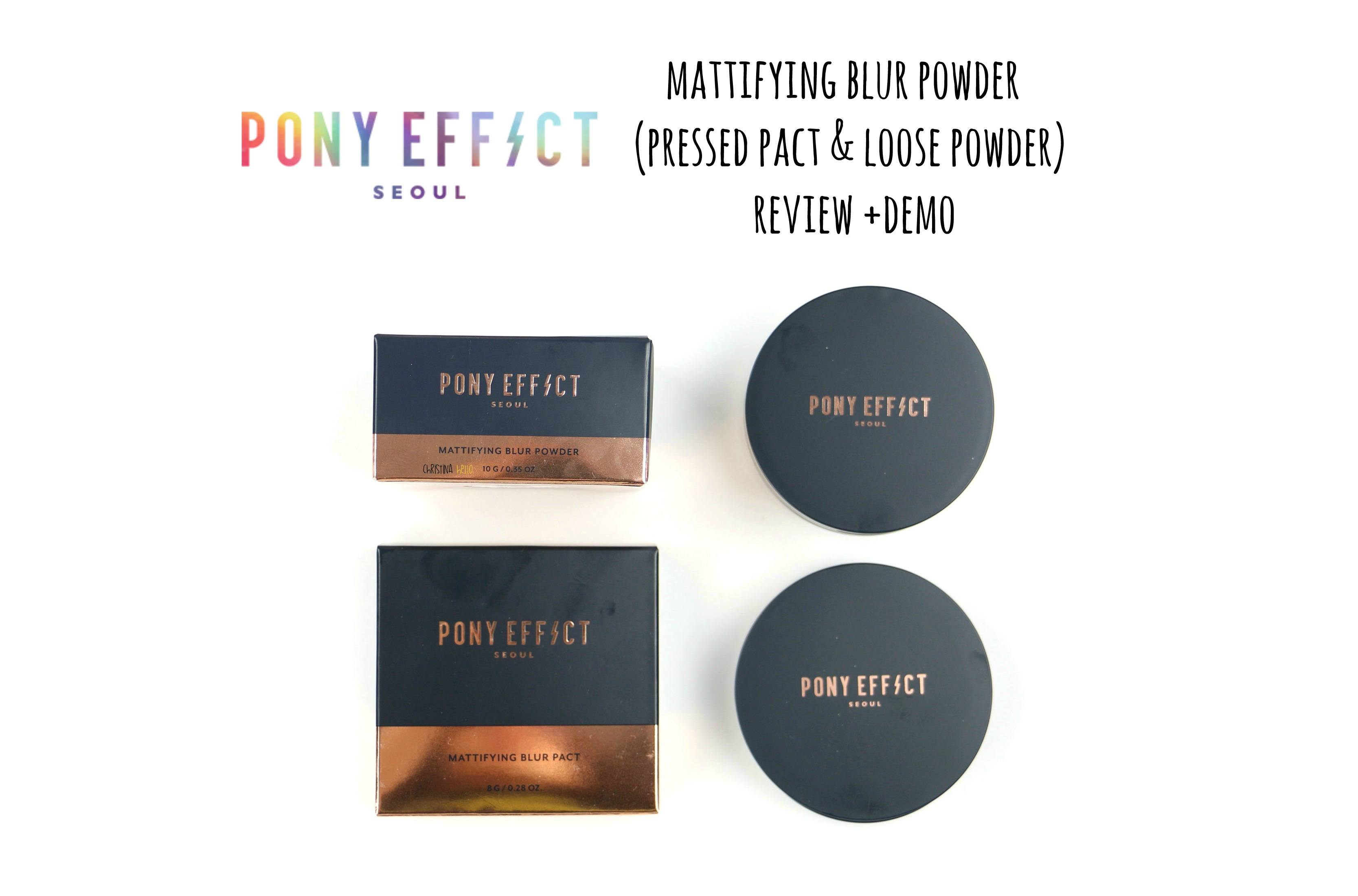 Pony Effect Mattifying Blur Powder Review + Demo – Christinahello